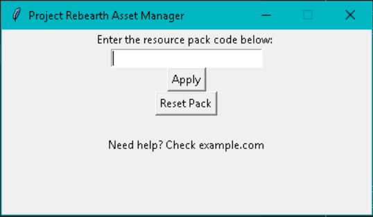 How to use Project Rebearth Asset Manager